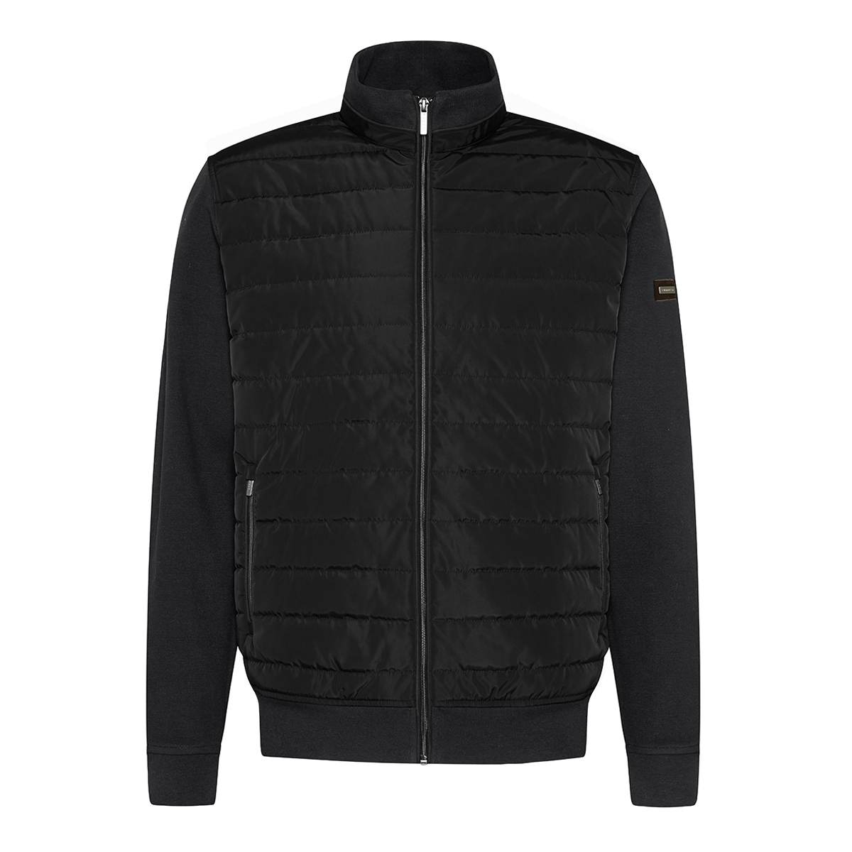 Bugatti Knitted Hybrid Jacket Dark Grey - Ejmenswear Store