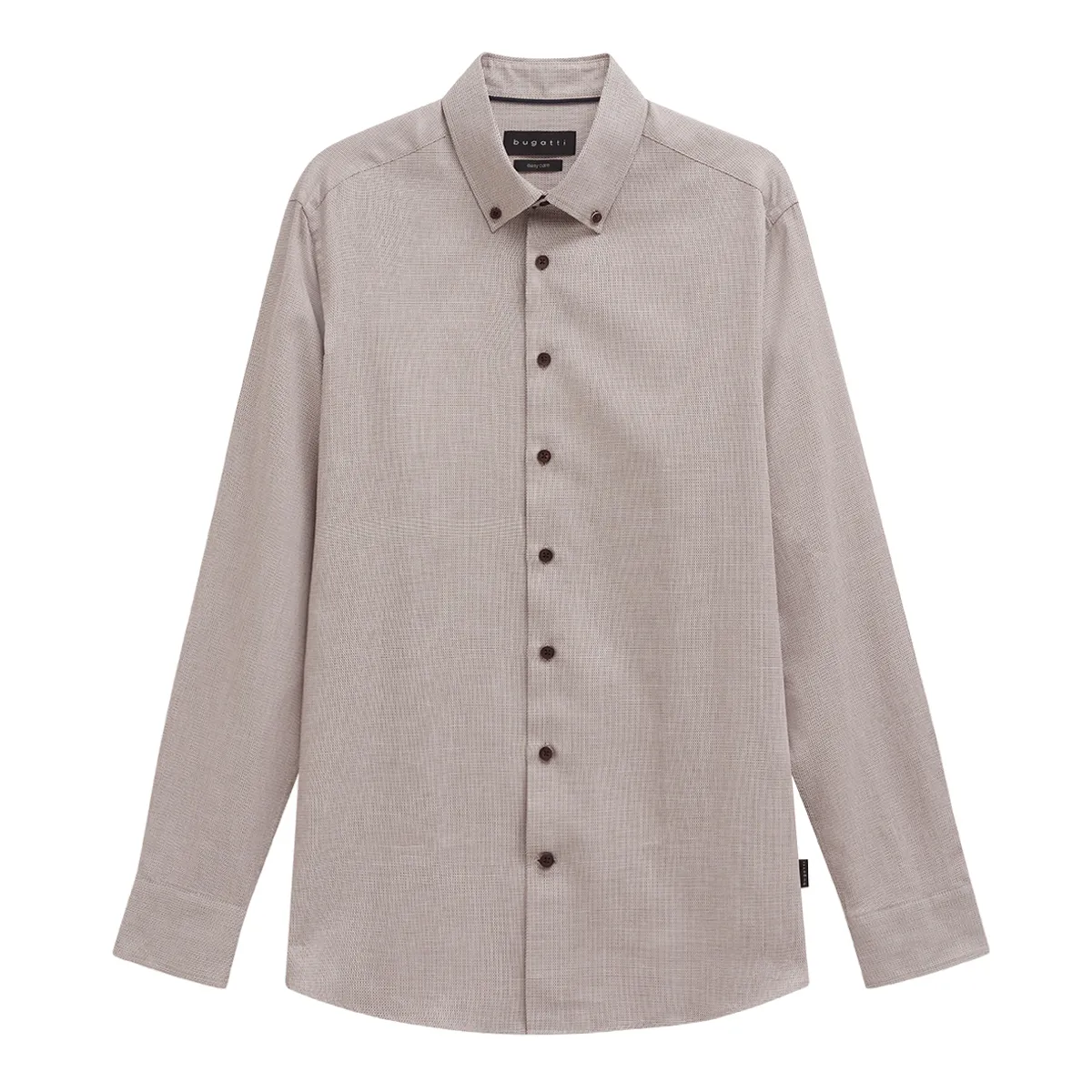 Bugatti LS Micro Dot Print Shirt Beige - Ejmenswear Store