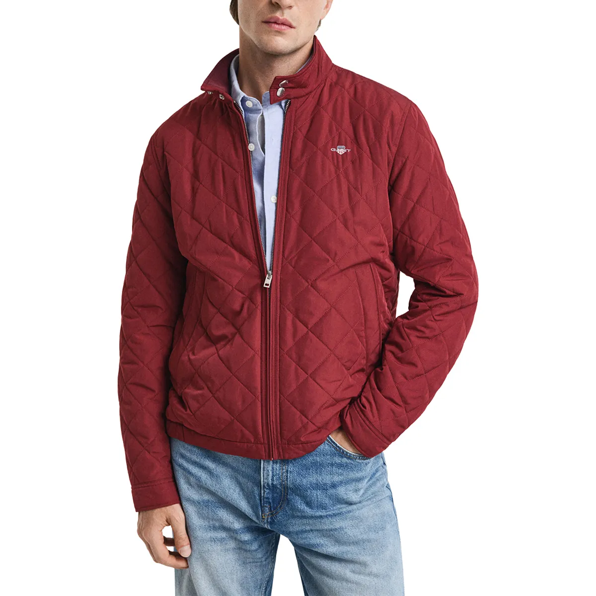 Gant Quilted Windcheater Plumped Red - Ejmenswear Store
