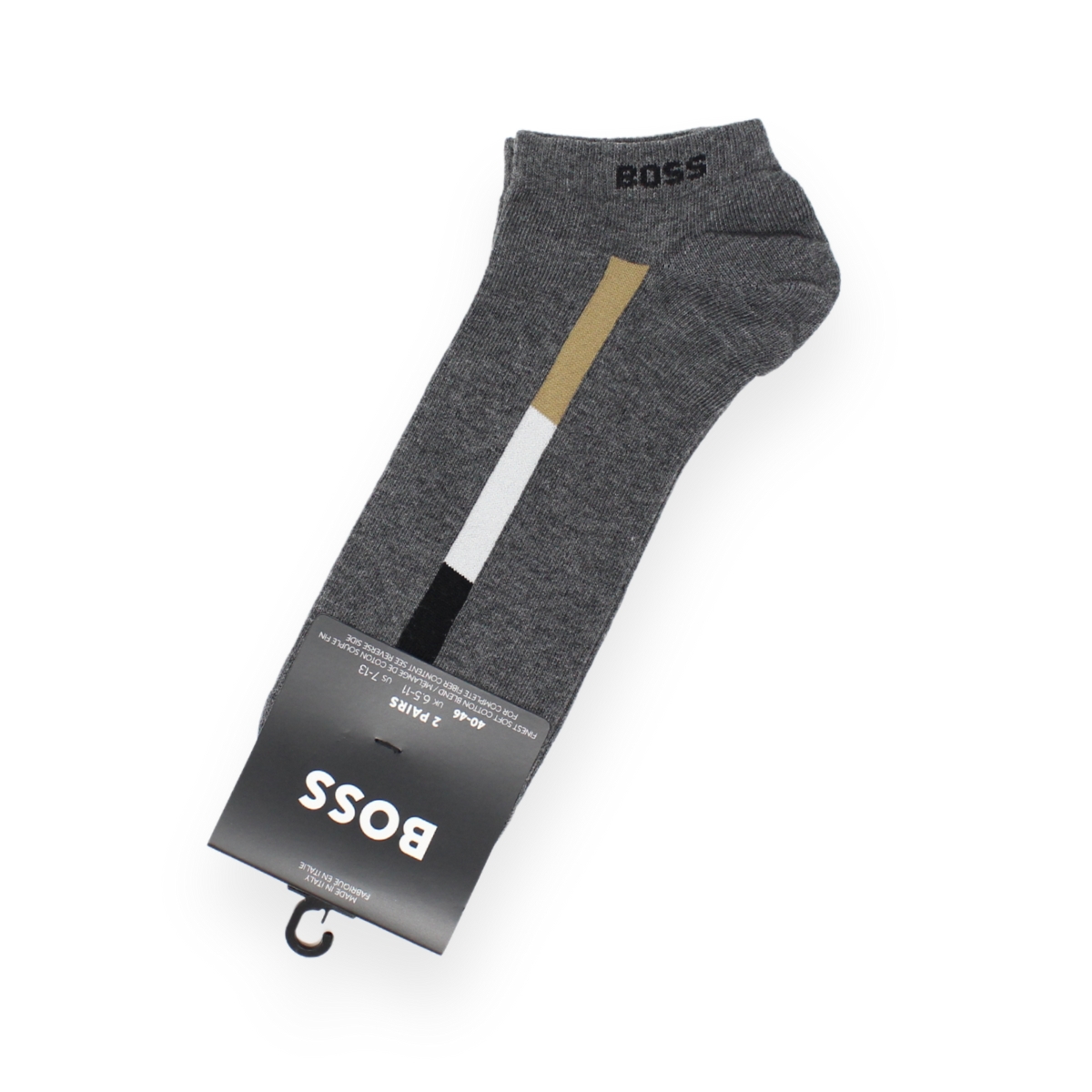 Boss Iconic Stripe Sock 2PK Medium Grey - Ejmenswear Store