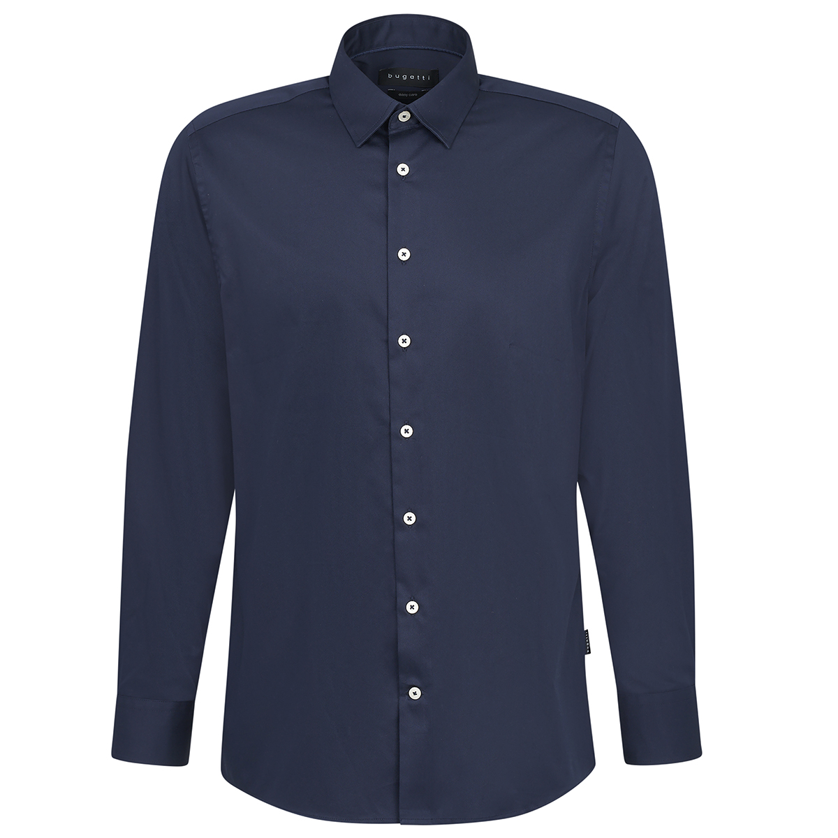 Bugatti LS Plain Shirt Navy - Ejmenswear Store