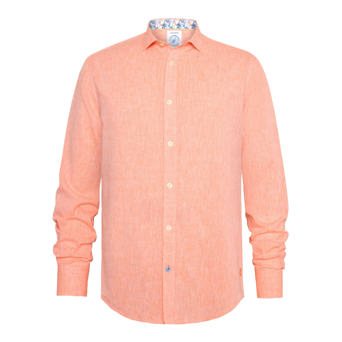 Fish Named Fred Linen Shirt Peach - Ejmenswear Store