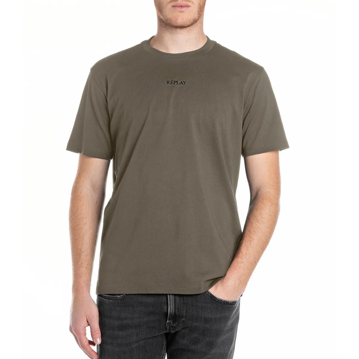 Replay Centre Logo T-Shirt Green - Ejmenswear Store
